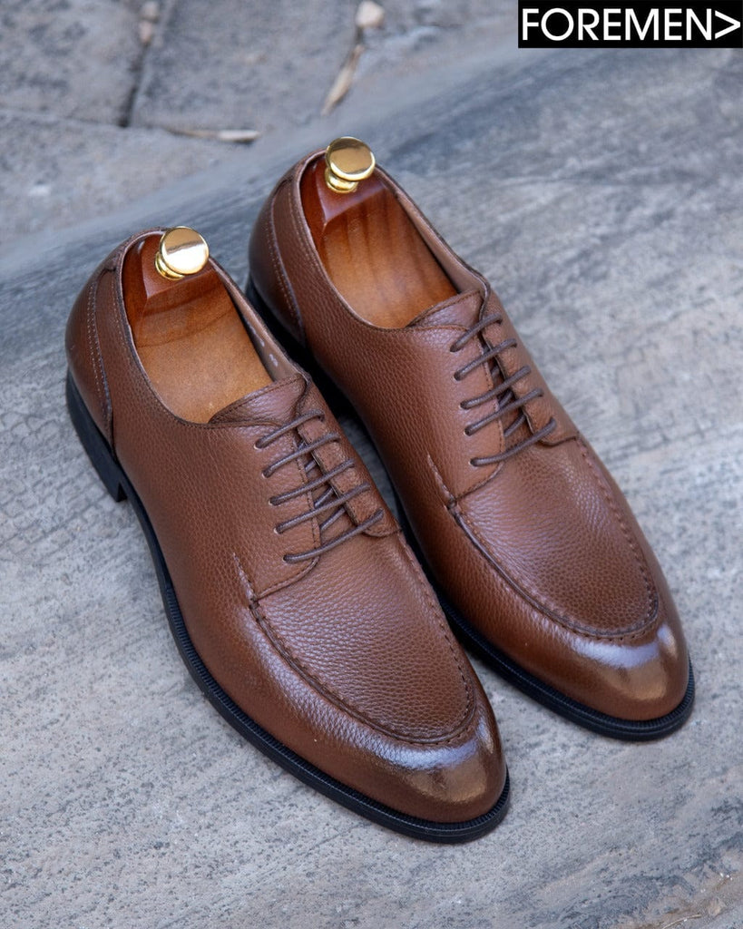 CAIRO | Dark Tan Leather Derbies – FOREMEN