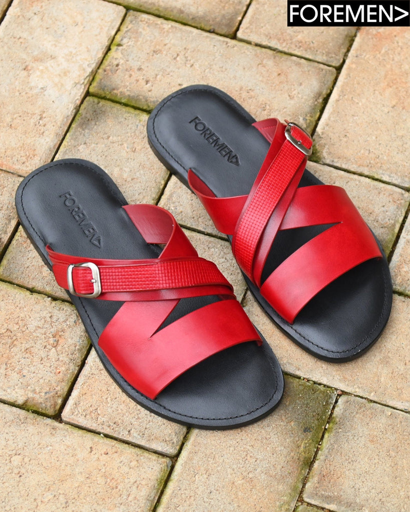 LAMU | Wine Leather Sandals – FOREMEN