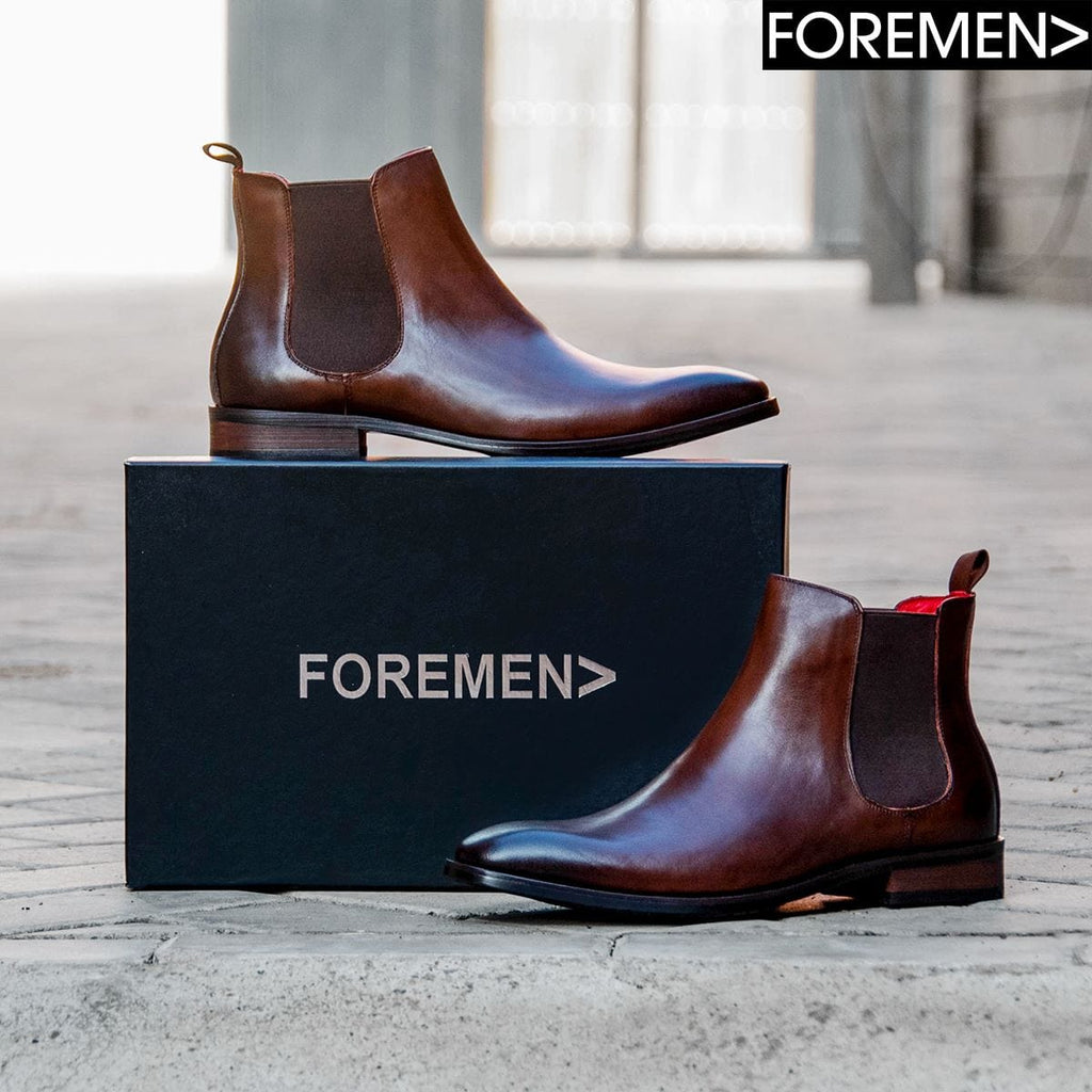 CARDIZ | Coffee Leather Chelsea Boots – FOREMEN