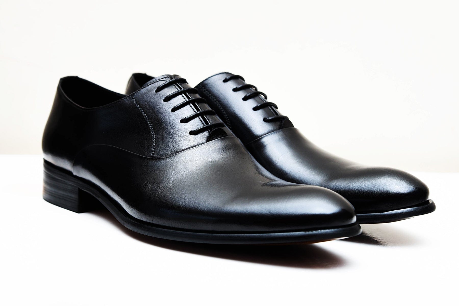 PICASSO | Black plain toe oxford shoes – FOREMEN